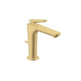 Hansgrohe Axor Citterio C CoolStart 125 Waschtischarmatur 49030250 mit Zugstangen-Ablaufgarnitur, Brushed Gold Optic