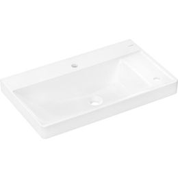 Hansgrohe Xelu Q Waschtisch 60319450 800x480mm, mit 2 Hahnl&ouml;cher, ohne &Uuml;berlauf, Ablage rechts, wei&szlig;