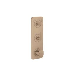 Hansgrohe Thermostat Modul 380/120 UP FS 49701310 Unterputz, mit Platte f&uuml;r 2 Verbraucher, Brushed Red Gold