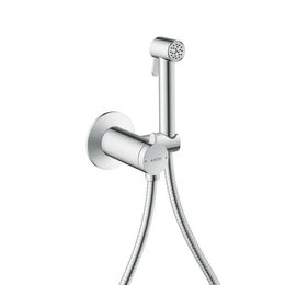Hansgrohe AXOR Bidette Showers Bidette Duschkopf 29242000 1 Strahlart rund f&uuml;r Mischwasser mit Duschkopfhalterung und Duschschlauch 1,25 m, Chrom