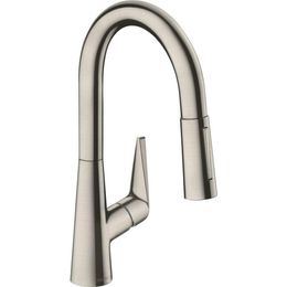 Hansgrohe Talis M51 M5116-H160 K&uuml;chenarmatur 73850800, Edelstahl-Optik, mit Ausziehbrause, sBox