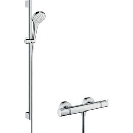 Hansgrohe Croma Select S Combi Brausenset 27014400 weiss-chrom, 90 cm Shower Set