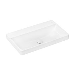 Hansgrohe Xelu Q Aufsatzwaschtisch 61023450 800x480mm, ohne Hahnloch/&Uuml;berlauf, geschliffen, wei&szlig;