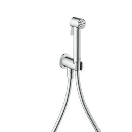 Hansgrohe AXOR Bidette Showers Bidette Duschkopf 29240000 1 Strahlart rund f&uuml;r Kaltwasser mit Duschkopfhalterung und Duschschlauch 1,25 m, Chrom