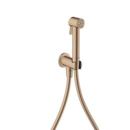 Hansgrohe AXOR Bidette Showers Bidette Duschkopf 29240300 1 Strahlart rund f&uuml;r Kaltwasser mit Duschkopfhalterung und Duschschlauch 1,25 m, Polished Red Gold