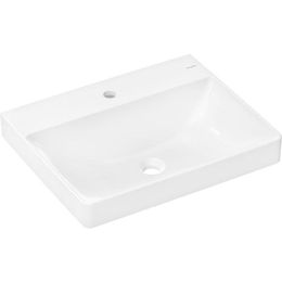 Hansgrohe Xelu Q Waschtisch 60317450 600x480mm, mit Hahnloch, ohne &Uuml;berlauf, wei&szlig;