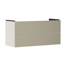Hansgrohe Xevolos E Waschtischunterschrank 54185390 1180x555x475mm, 2 Schubladen, sandbeige matt, bronze Struktur
