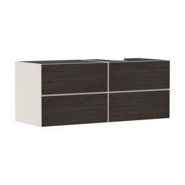 Hansgrohe Xevolos E Waschtischunterschrank 54240730 1370x555x550mm, 4 Schubladen, rechts, sandbeige matt, Eiche dunkel