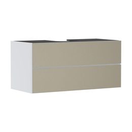 Hansgrohe Xevolos E Waschtischunterschrank 54193390 1180x555x550mm, 2 Schubladen, mattwei&szlig;, bronze Struktur