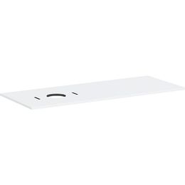 Hansgrohe Xilesa E Konsole 54278700 1375x550mm, ohne Hahnloch, Ausschnitt links, mattwei&szlig;