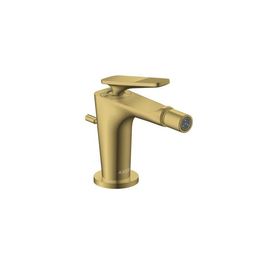 Hansgrohe Axor Citterio C Bidetarmatur 49211990 cubic cut, polished gold optic, Ausladung 113mm, Zugstangen Ablaufgarnitur