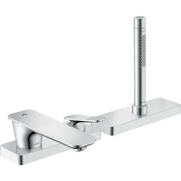 Hansgrohe Axor Citterio C 3-Loch Einhebel-Wannenrandarmatur 49431000 cubic cut, chrom, Ausladung 155mm