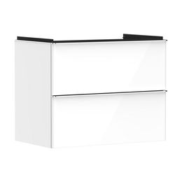 Hansgrohe Xelu Q Waschtischunterschrank 54027000 780x605x475mm, 2 Schubladen, wei&szlig; hochglanz, chrom