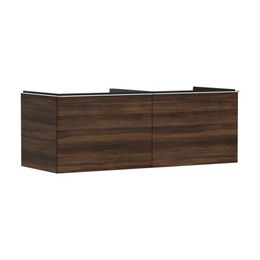 Hansgrohe Xelu Q Waschtischunterschrank 54069000 1360x485x550mm, 2 Schubk&auml;sten, Nussbaum dunkel, chrom