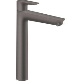 Hansgrohe Talis E Waschtisch-Einhebelmischer 71716340 mit Ablaufgarnitur, Ausladung 183 mm, brushed black chrome
