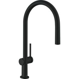 Hansgrohe Talis M54-210 K&uuml;chenarmatur 72802670 mit Ausziehauslauf 1jet, mattschwarz