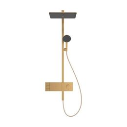 Hansgrohe Raindance Alive Q Duschsystem 24590140 Aufputz, mit ShowerSelect Comfort, Kopfbrause 210/340 2jet, brushed bronze