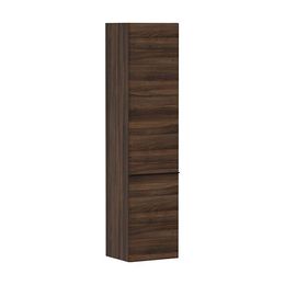 Hansgrohe Xelu Q Hochschrank 54142670 370x400x1650mm, T&uuml;ranschlag rechts, Nussbaum dunkel, mattschwarz