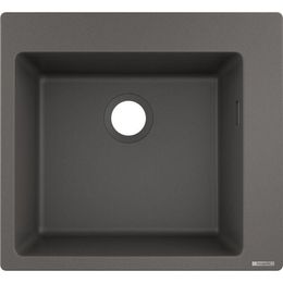 Hansgrohe Einbausp&uuml;le 43312290 560 x 510 mm, 1 Hauptbecken, Hahnloch vordefiniert, steingrau