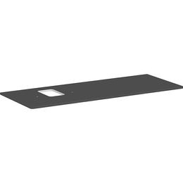 Hansgrohe Xelu Q Konsole 54123910 1360 x 550 mm, Ausschnitt links, Aufsatzwaschtisch mit Hahnloch, diamantgrau matt