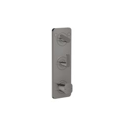 Hansgrohe Thermostat Modul 380/120 UP FS 49701330 Unterputz, mit Platte f&uuml;r 2 Verbraucher, Polished Black Chrome
