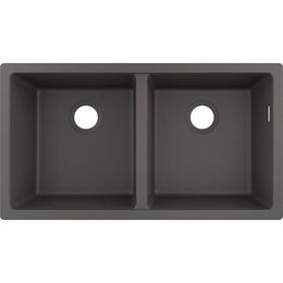 Hansgrohe Unterbausp&uuml;le 43434290 820 x 450 mm, 2 Hauptbecken, steingrau
