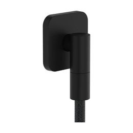 Hansgrohe FixFit Fine Q Wandanschluss 28884670 mit R&uuml;ckflussverhinderer, Q, softsquare, schwarz matt