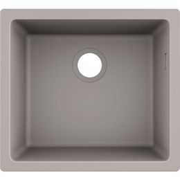 Hansgrohe Unterbausp&uuml;le 43431380 500 x 450 mm, 1 Hauptbecken, betongrau