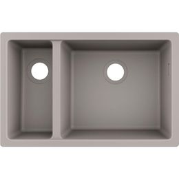 Hansgrohe Unterbausp&uuml;le 43433380 710 x 450 mm, 1 Haupt- und Zusatzbecken, betongrau