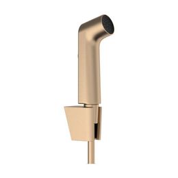 Hansgrohe Bidette Handbrause 1jet 29238140 EcoSmart, mit Duschkopfhalterung und Duschschlauch 125 cm, Brushed Bronze