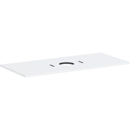 Hansgrohe Xilesa E Konsole 54277700 Ausschnitt mittig, ohne Hahnloch, 1180 x 550 mm, mattwei&szlig;