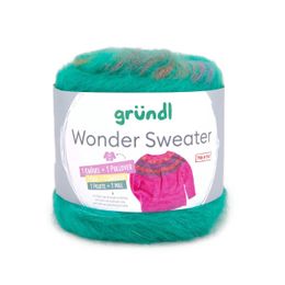 gr&uuml;ndl Wonder Sweater von Gr&uuml;ndl, Smaragd/Kupfer/Himbeer/Curry, aus Alpaka