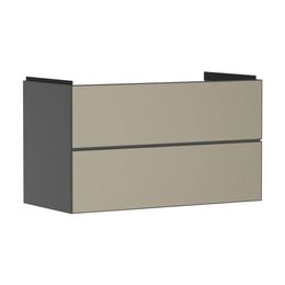 Hansgrohe Xevolos E Waschtischunterschrank 54183390 980x555x475mm, 2 Schubladen, schiefergrau matt, bronze Struktur