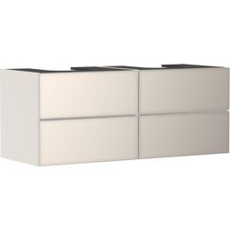 Hansgrohe Xevolos E Waschtischunterschrank 54197790 1370x555x550mm, 4 Schubladen, sandbeige matt, sandbeige metallic