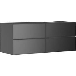 Hansgrohe Xevolos E Waschtischunterschrank 54241770 1370x555x550mm, 4 Schubladen, rechts, schiefergrau matt, schiefergrau metallic