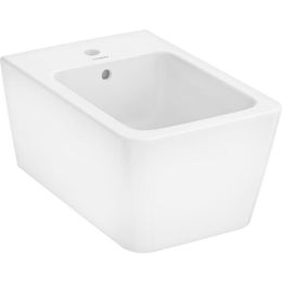 Hansgrohe EluPura Q 540 Wand-Bidet 61170450 mit Hahnloch/&Uuml;berlauf, wei&szlig;, mit SmartClean