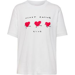 Kleinigkeit Heart Racing T-Shirt Damen - Gr&ouml;&szlig;e XL - wei&szlig;