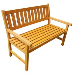 Kiehn-Holz Gartenbank 'Johanna' 2-Sitzer Kiefernholz honigbraun 125 x 71 x 91 cm