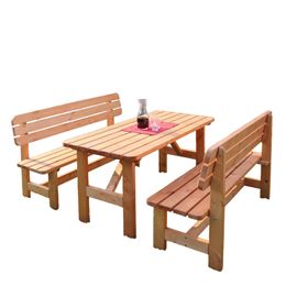 Kiehn-Holz Gartenm&ouml;bel-Set 'Summer' Kiefernholz honigbraun 3-teilig