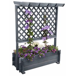 Kiehn-Holz Rankkasten mit Pergola Holz grau 102 x 140 x 64,5 cm
