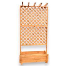 Kiehn-Holz Rankkasten mit Pergola Holz honigbraun 102 x 200 x 64,5 cm