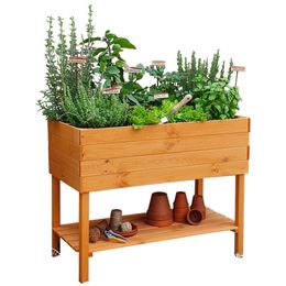 Kiehn-Holz Balkon-Kr&auml;uterbeet honigbraun Kiefernholz 100 x 50 x 80 cm