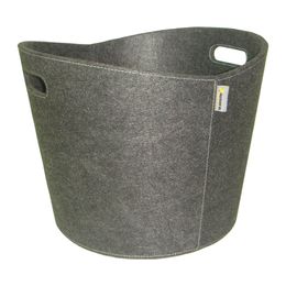 Holzkorb 'Proline' Filz grau &Oslash; 39 x 31 cm