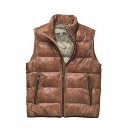 Mey & Edlich Mey & Edlich Herren Hartgesottene Lederweste Braun 100 % Leder (Lammnappa)