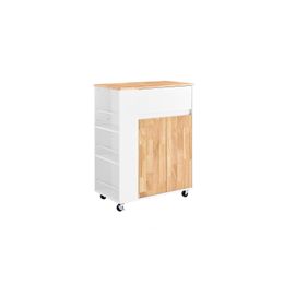 sobuy K&uuml;chenwagen mit 1 Schublade Holzfarbe 70x40x90cm Funktional