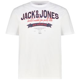 Jack & Jones Herren Gro&szlig;e Gr&ouml;&szlig;en | Jack&Jones T-Shirt aus Biobaumwolle Farbe wei&szlig; Gr&ouml;&szlig;e: 8XL