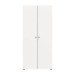 Pharao24.de Dreht&uuml;renschrank Schlafzimmerschrank Wei&szlig; Schlichtes Design