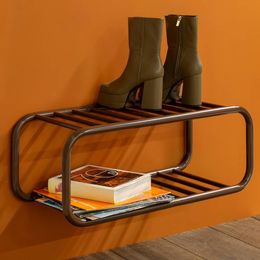 Pharao24.de Schuhst&auml;nder Regal aus Stahl im Retrostil