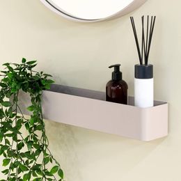 Pharao24.de Wandregal Badregal in Taupe aus Stahl