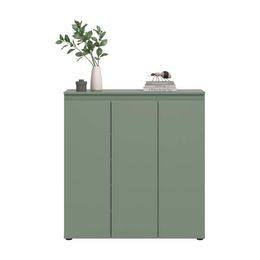 Pharao24.de Highboard Anrichte Gr&uuml;ne Fronten Grifflos